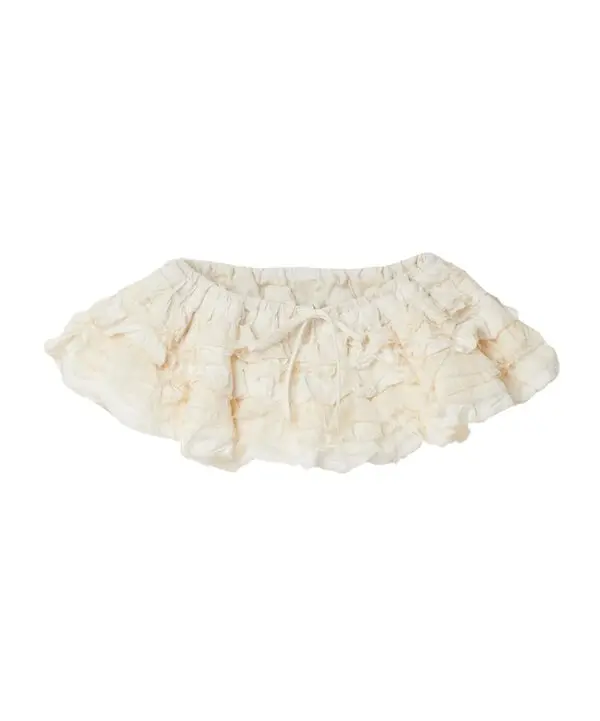 Miu Miu Slubbed Canvas Miniskirt