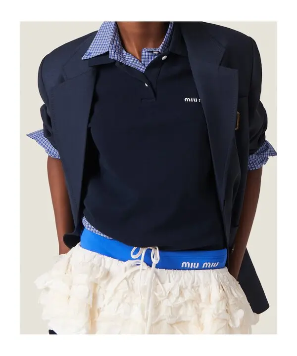 Miu Miu Slubbed Canvas Miniskirt