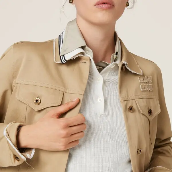 Miu Miu Cotton Jersey Polo Shirt