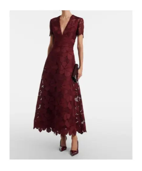 Elie Saab Guipure Lace Silk-blend Maxi Dress