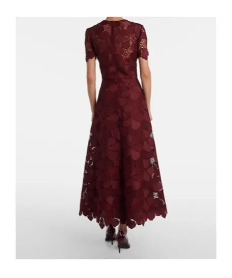 Elie Saab Guipure Lace Silk-blend Maxi Dress