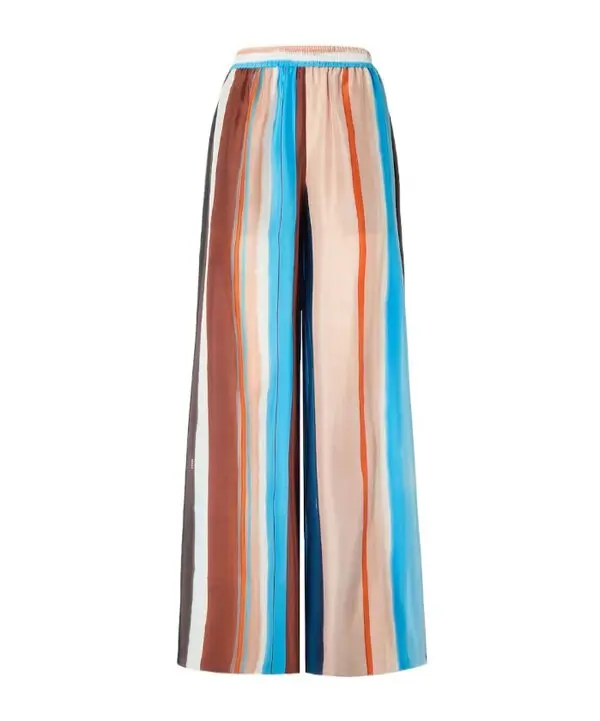 Fendi Silk Striped Trousers - Multicolour
