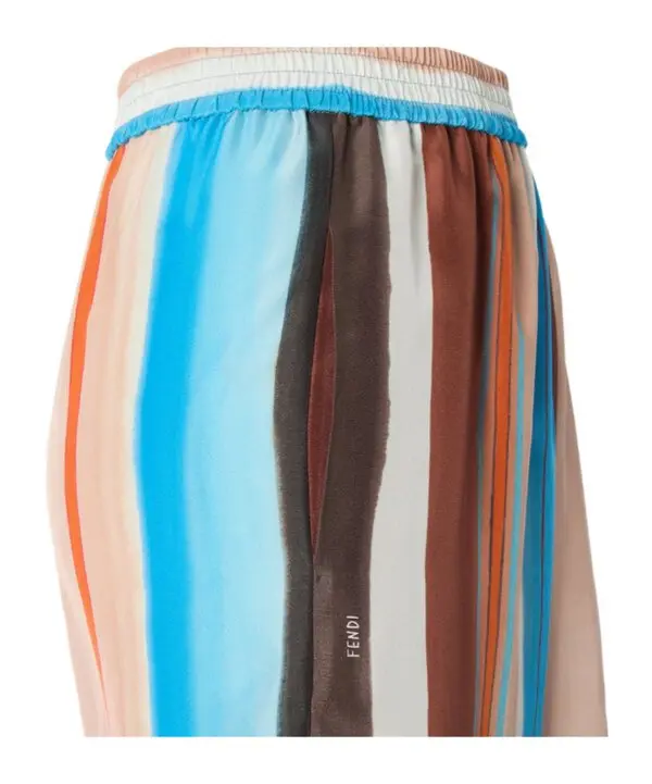 Fendi Silk Striped Trousers