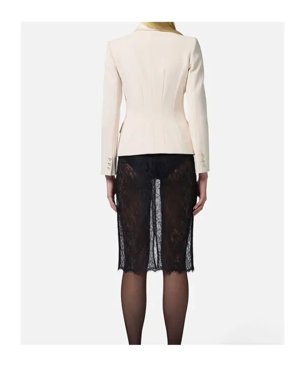 Elisabetta Franchi Satin Detailed Jacket