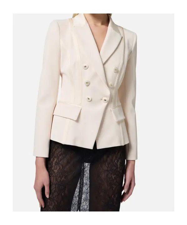 Elisabetta Franchi Satin Detailed Jacket
