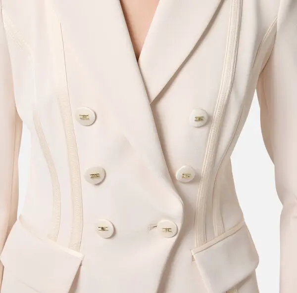 Elisabetta Franchi Satin Detailed Jacket