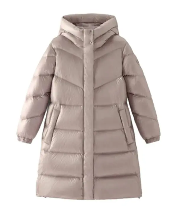 Woolrich Long Puffer Jacket - Nude