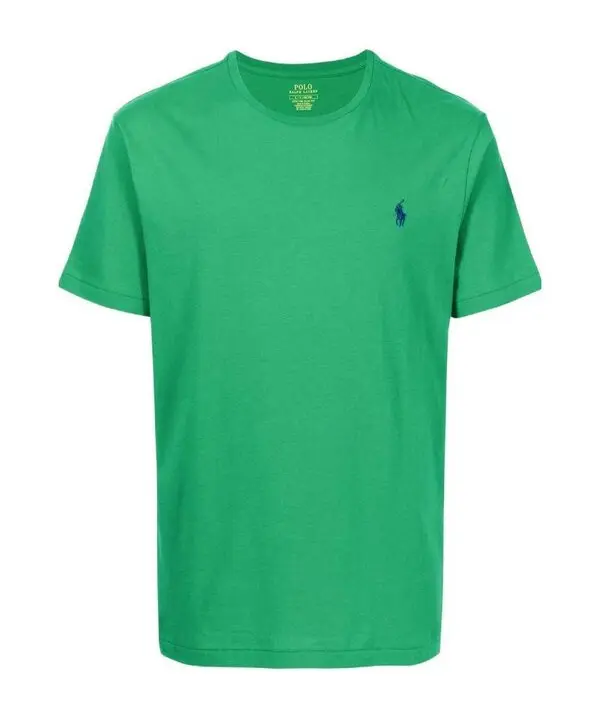 Polo Ralph Lauren Logo Embroidered Round Neck T-shirt - Green
