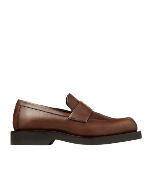 JIMMY CHOO Buff Leather Loafers