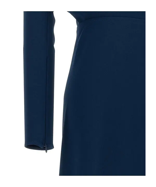 Victoria Beckham Batwing Sleeve Flared Midi Dress