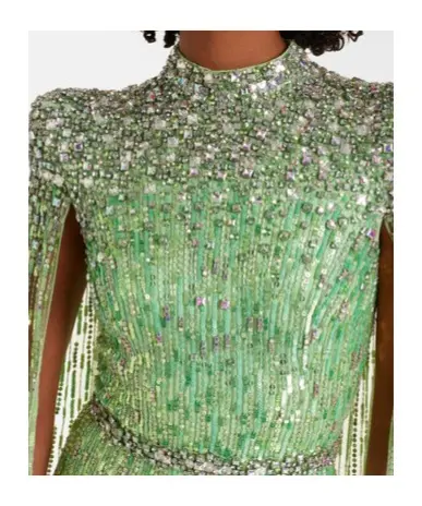 Jenny Packham Opera Embellished Caped Gown