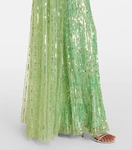 Jenny Packham Opera Embellished Caped Gown