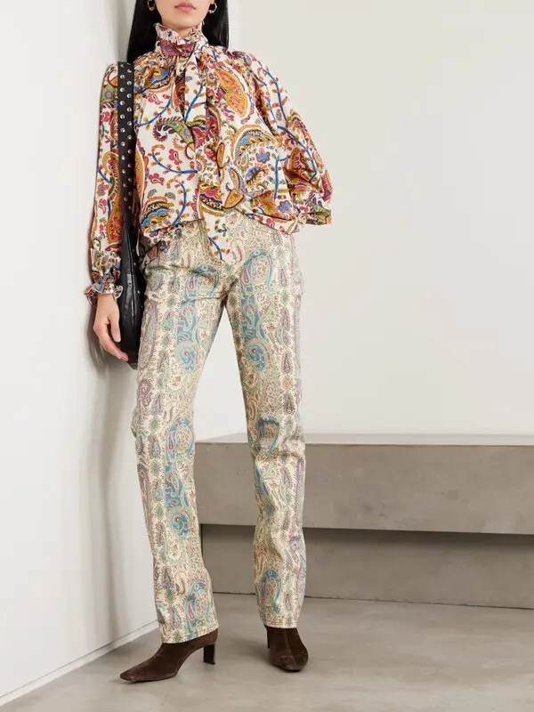 Etro Bow-tie Paisley Print Shirt