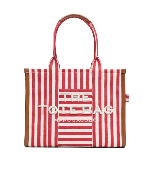 Marc Jacobs Striped Tote Bag - Red