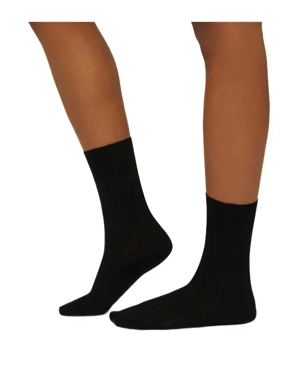 Wolford Luxury Cotton Rib Socks