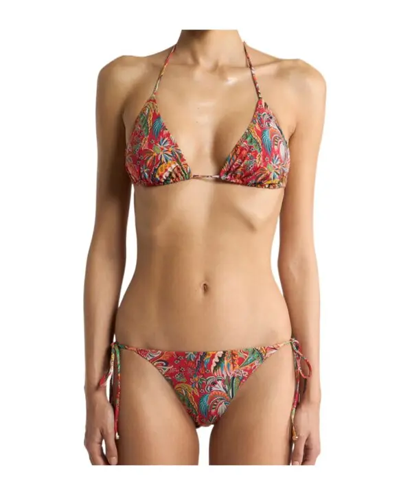 Etro Bikini With Paisley Foliage Motif
