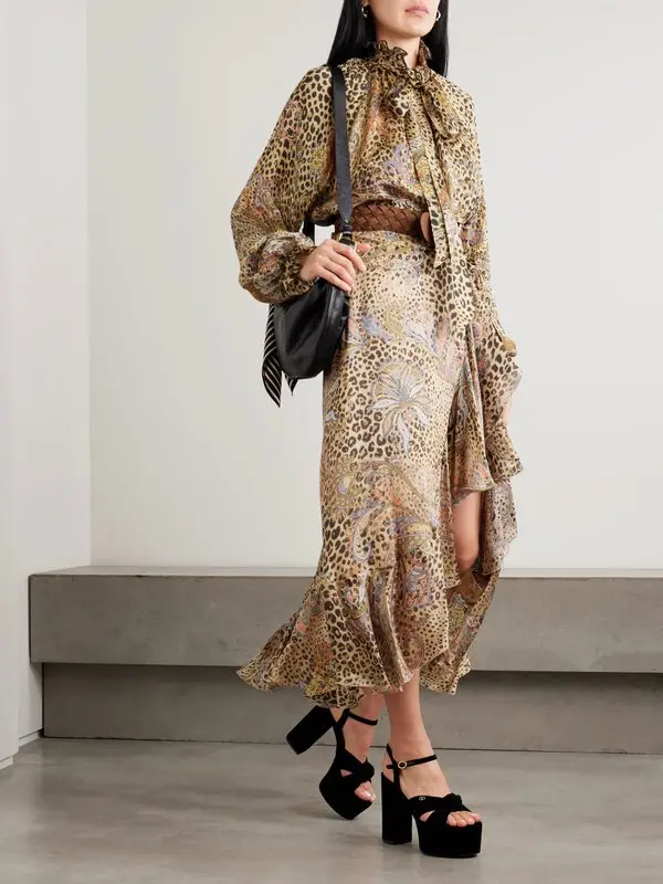 Etro Bow-tie Ruffled Printed Shirt