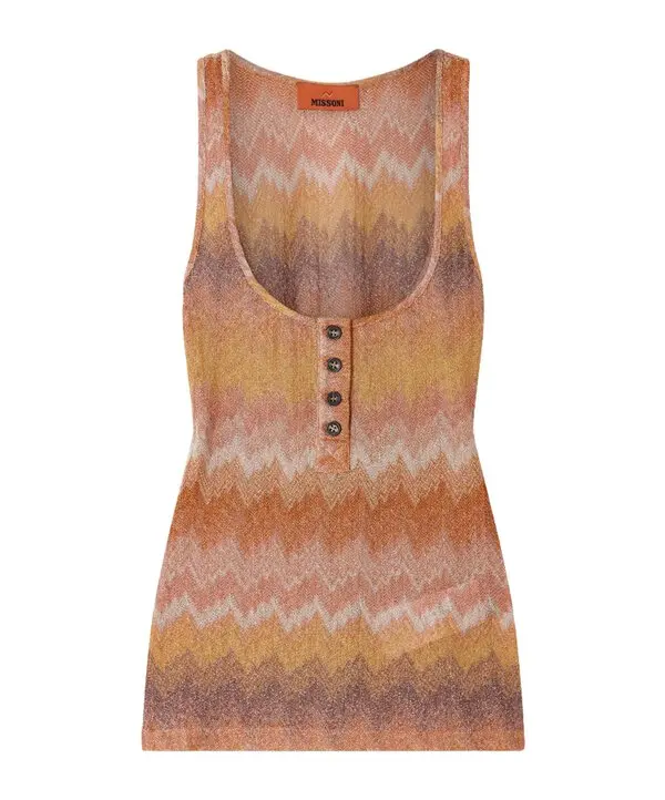 Missoni Crocheted Zigzag Pattern Vest