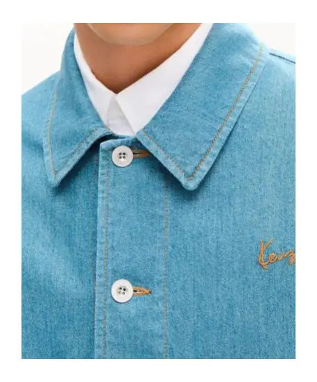 Kenzo Signature' Chore Jacket In Japanese Denim