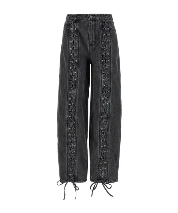 ROTATE BY BIRGER CHRISTENSEN Laced Straight-leg Jeans