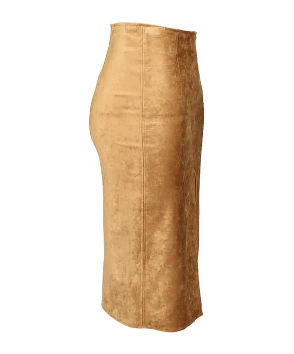 FORTE_FORTE Stretch Velvet Pencil Skirt