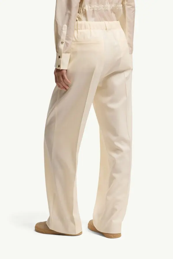 Moncler Wool Gabardine Tailored Pants