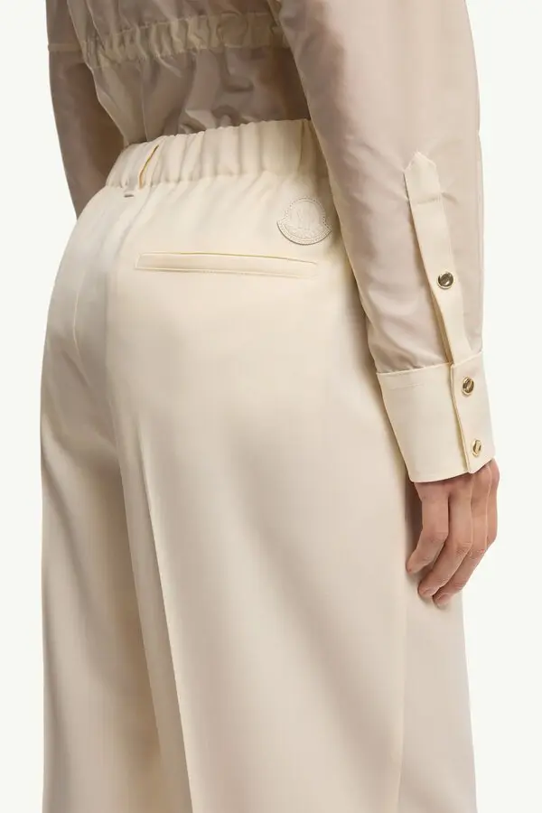 Moncler Wool Gabardine Tailored Pants