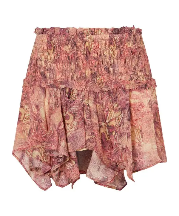 Isabel Marant Étoile Ceiva Mandala Smocked Mini Skirt - Pink