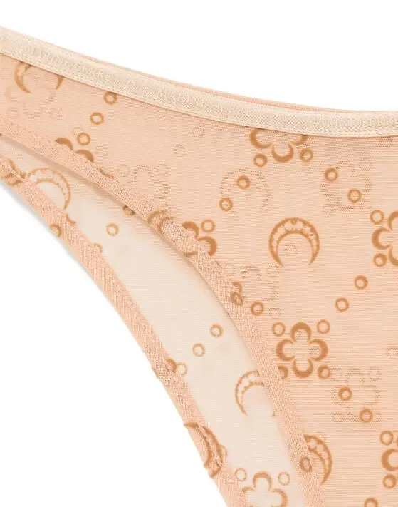 MARINE SERRE Mesh Flocked Thong Underwear
