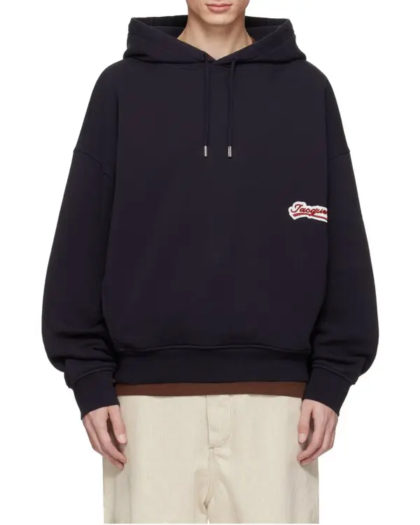 Jacquemus Logo Patch Drawstring Hoodie