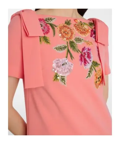 Carolina Herrera Bow-detail Embellished Floral Gown