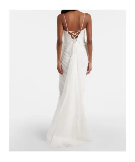 MARIA LUCIA HOHAN Cecilia Draped Silk Muslin Gown