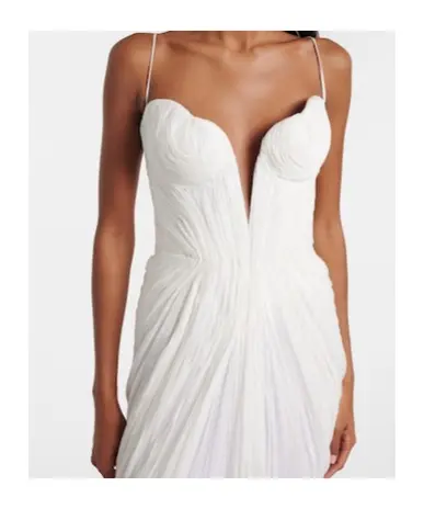 MARIA LUCIA HOHAN Cecilia Draped Silk Muslin Gown
