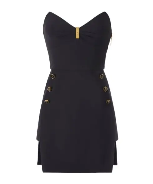 Elisabetta Franchi Bustier Crpe Dress - Black