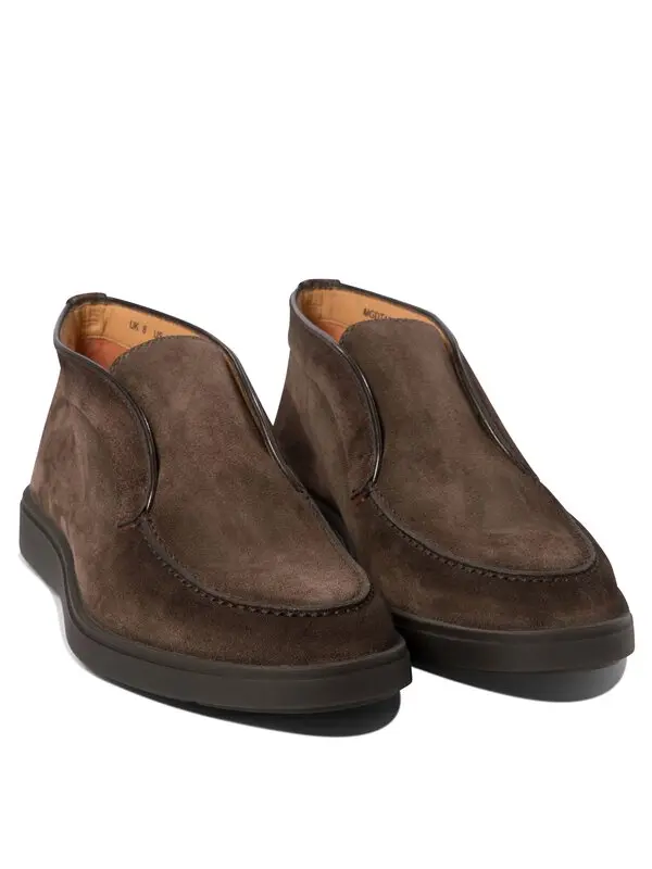 Santoni Desert Round-toe Slip-on Boots