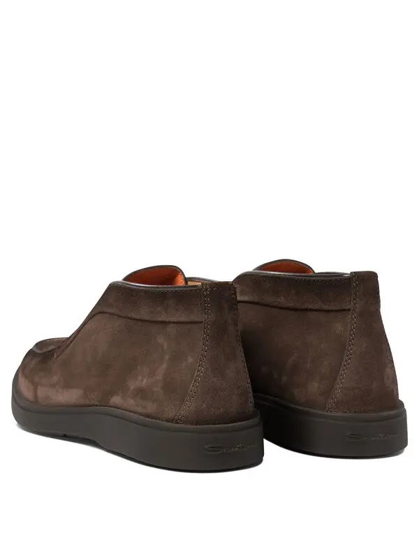 Santoni Desert Round-toe Slip-on Boots