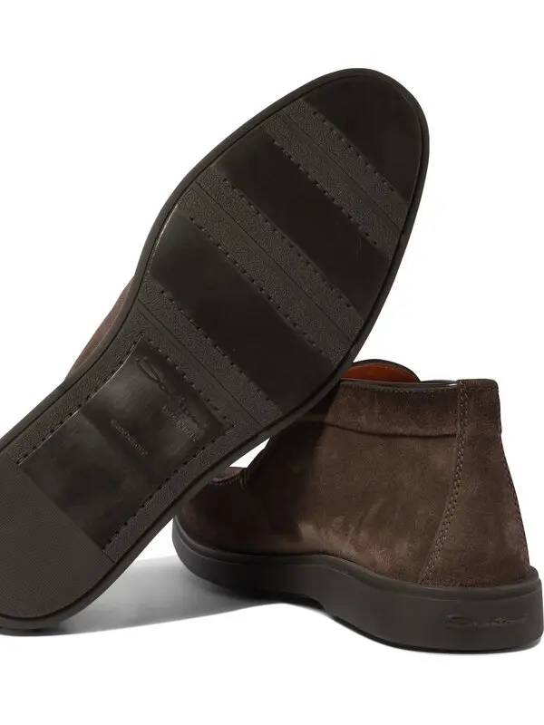 Santoni Desert Round-toe Slip-on Boots