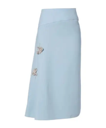 Erdem Virgin Wool Midi Skirt
