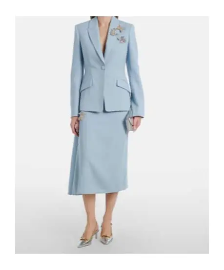 Erdem Virgin Wool Midi Skirt