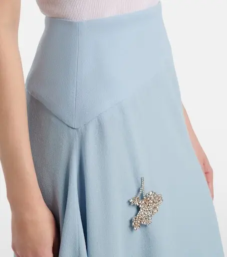 Erdem Virgin Wool Midi Skirt