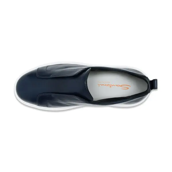 Santoni Round Toe Slip-on Sneakers