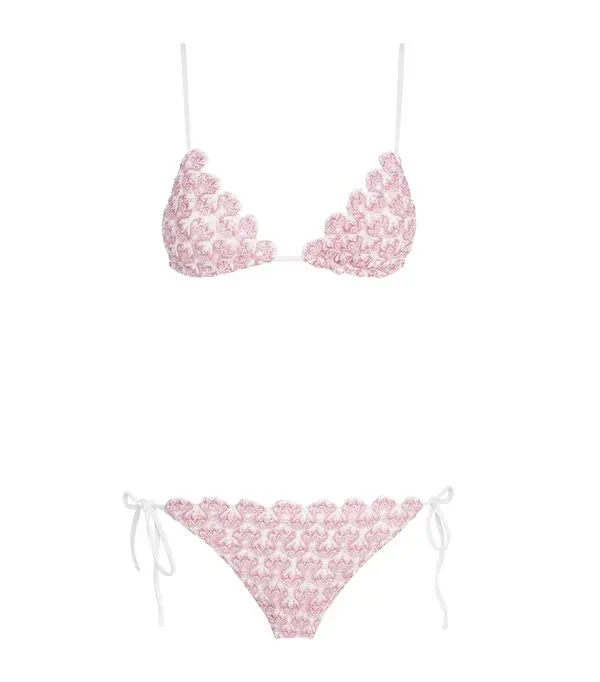 Missoni Metallic Jacquard Triangle Bikini - Pink