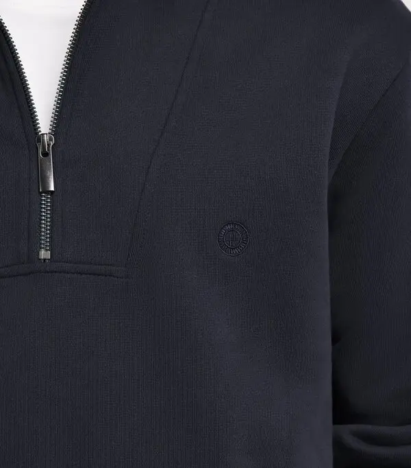 Harrods Cotton Jersey Quarter-zip Sweatshirt