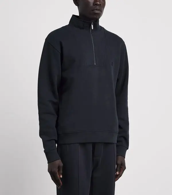 Harrods Cotton Jersey Quarter-zip Sweatshirt