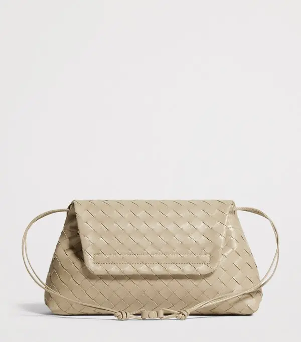 Bottega Veneta Leather Giorno Shoulder Bag - Neutral
