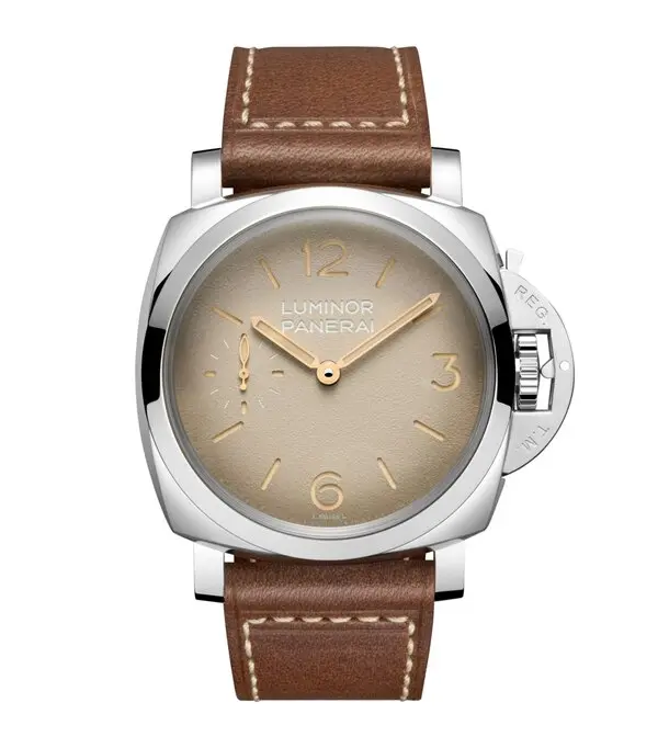 Panerai Stainless Steel Luminor Watch - Beige