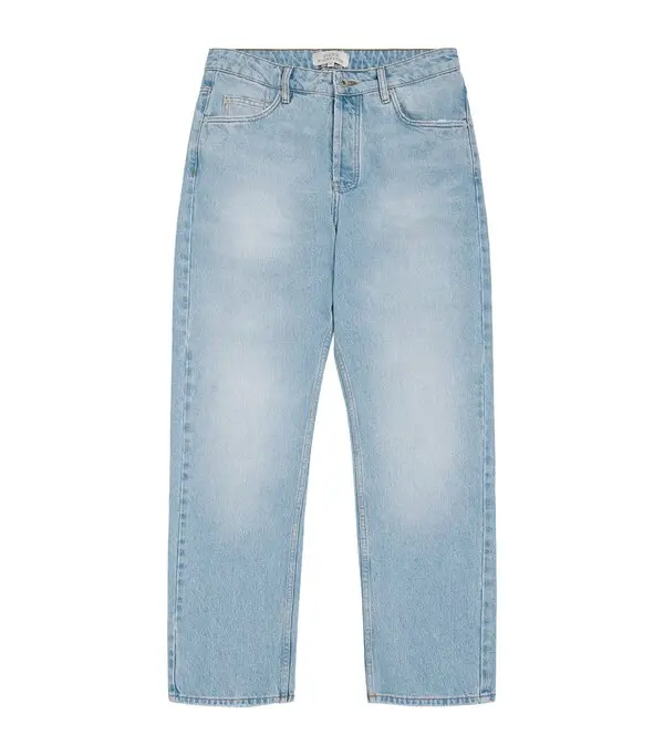 Studio Nicholson Riso Straight Leg Jeans In Raw Washed Denim - Blue