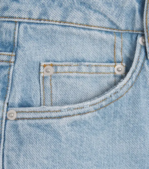 Studio Nicholson Riso Straight Leg Jeans In Raw Washed Denim - Blue