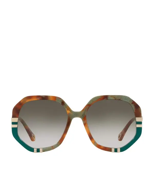 Chloé Octagonal Acetate Sunglasses - Brown