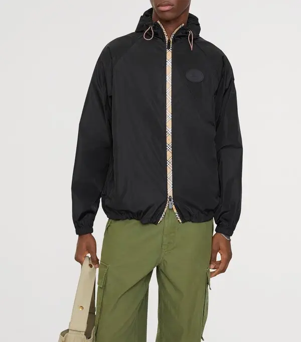 Burberry Check Tape Hooded Jacket